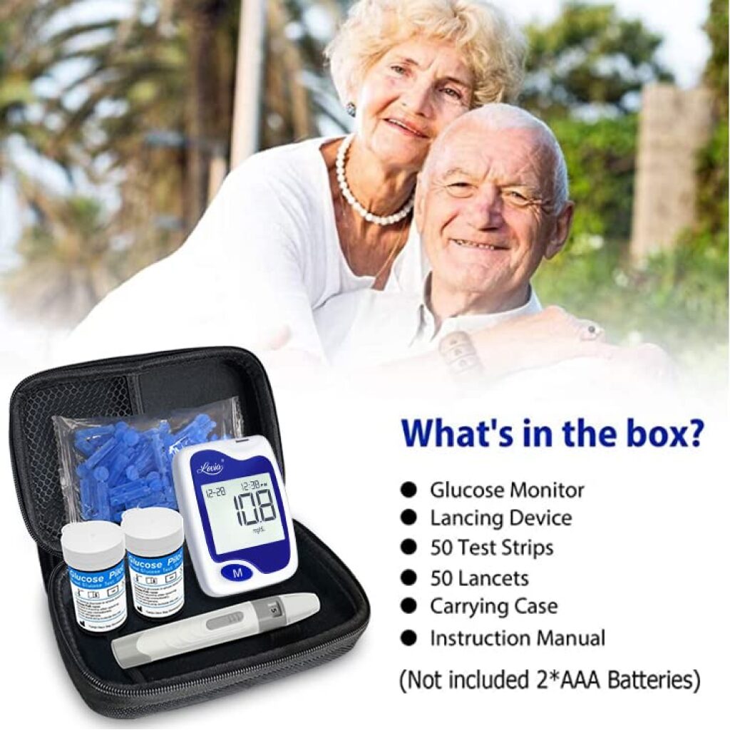 Diabetes Testing Kit - Lovia Blood Sugar Test Kit, 50 Glucometer Strips ...